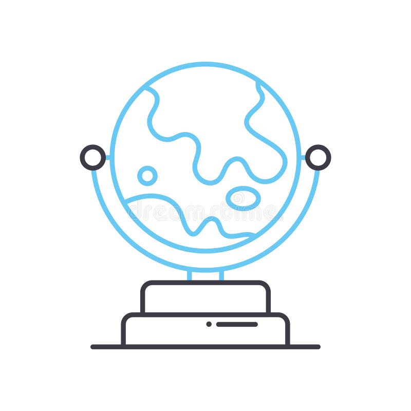 Simulation World Line Icon, Outline Symbol, Vector Illustration ... Simulation World Line Icon, Outline Symbol, Vector Illustration ...