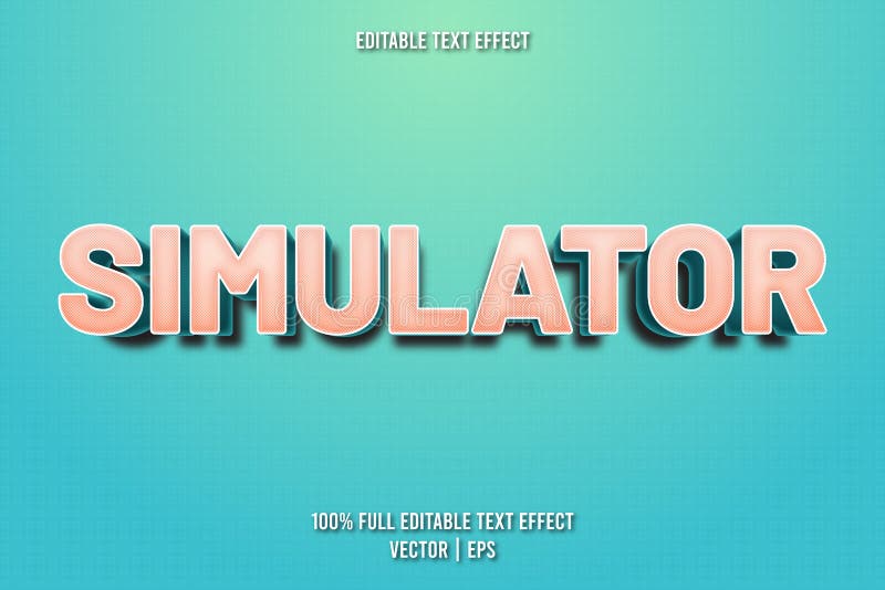 Simulator Editable Text Effect Cartoon Style Stock Vector ...