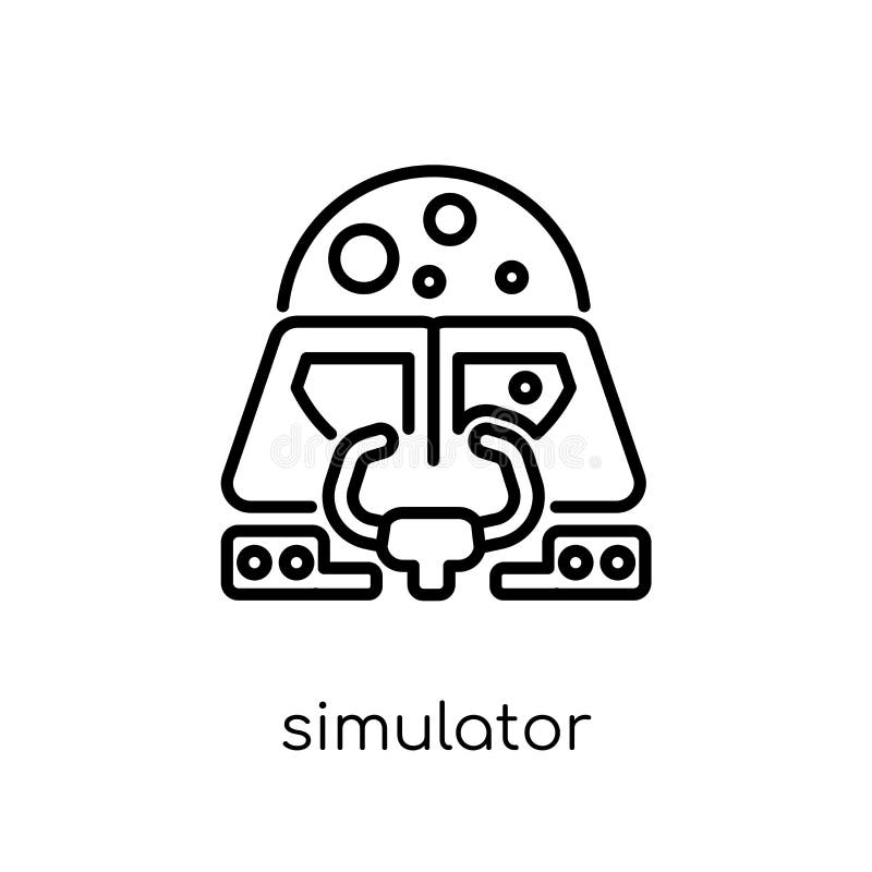 Simulator Icon from Astronomy Collection. Stock Vector - Illustration ...