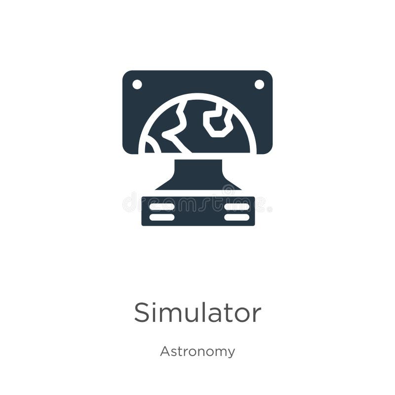 Simulator Icon Vector. Trendy Flat Simulator Icon from Astronomy ...