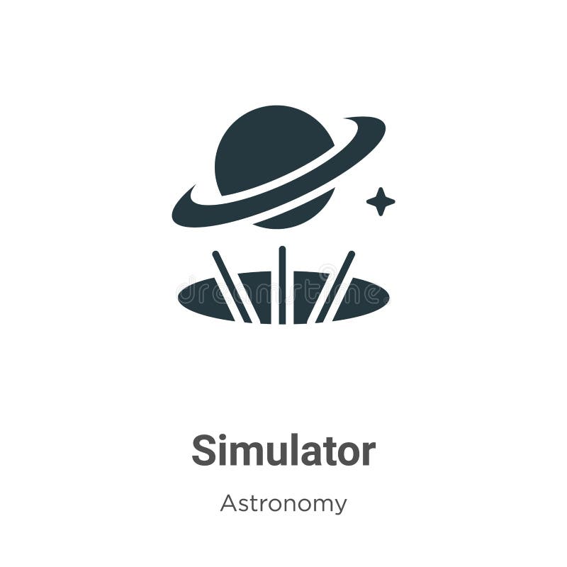 Simulator Vector Icon on White Background. Flat Vector Simulator Icon ...