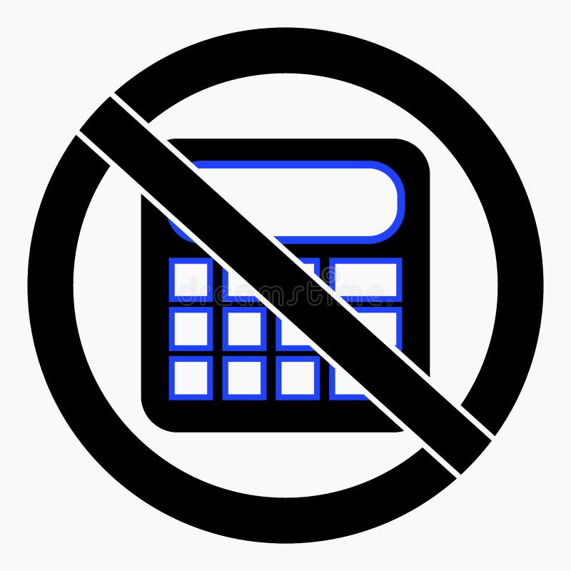 Sin calculadora ilustración del vector. Ilustración de restrinja ...