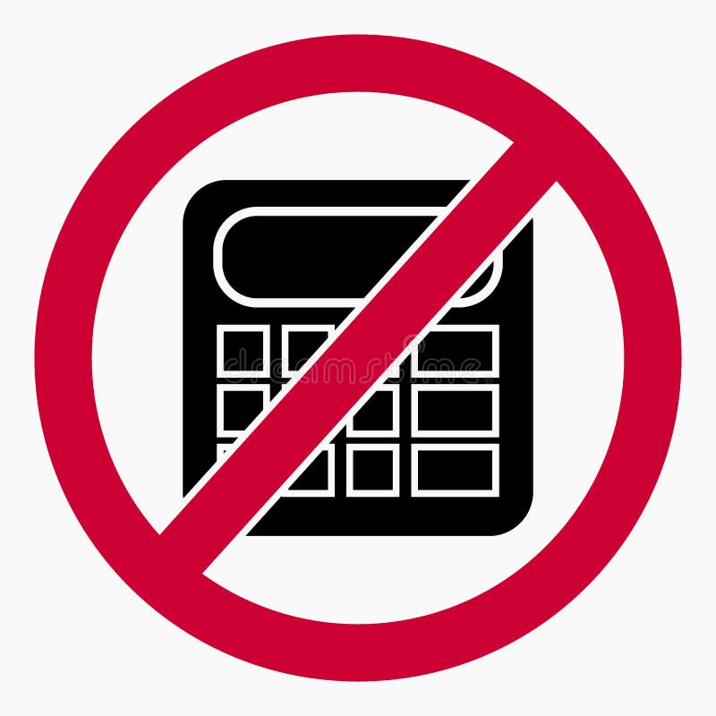 Sin calculadora ilustración del vector. Ilustración de ahora - 260450894