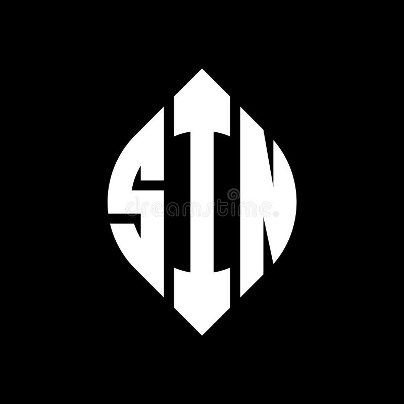 SIN Circle Letter Logo Design with Circle and Ellipse Shape. SIN ...