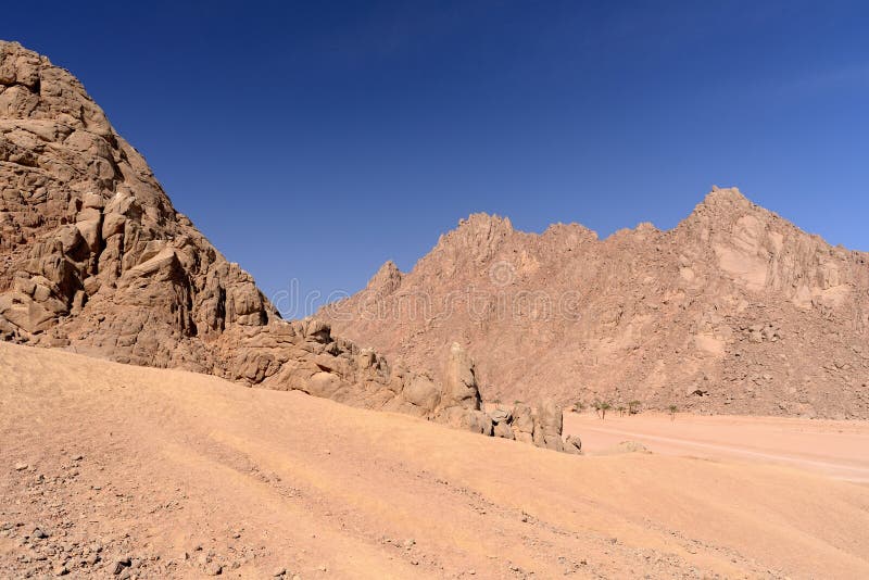Desert Landscape of Sinai Peninsula Stock Image - Image of sunny, sinai ...