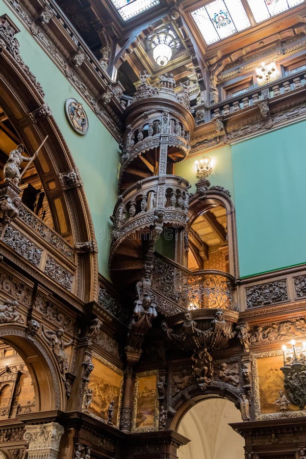 Peles Castle Interior, Sinaia, Romania Editorial Photography - Image of ...