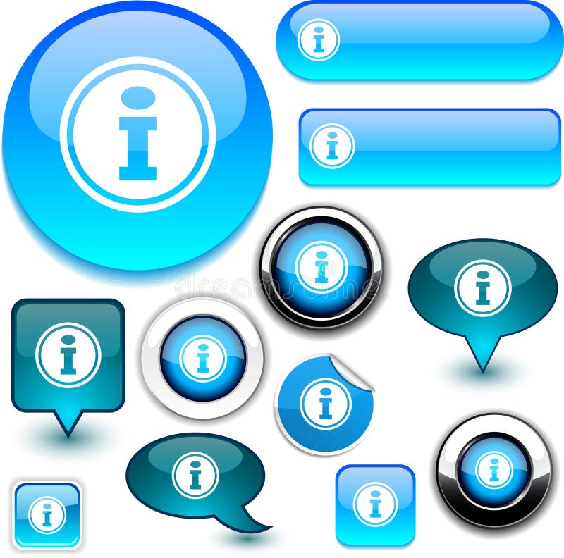 Sinais Do Azul Da Informação. Ilustração do Vetor - Ilustração de ...