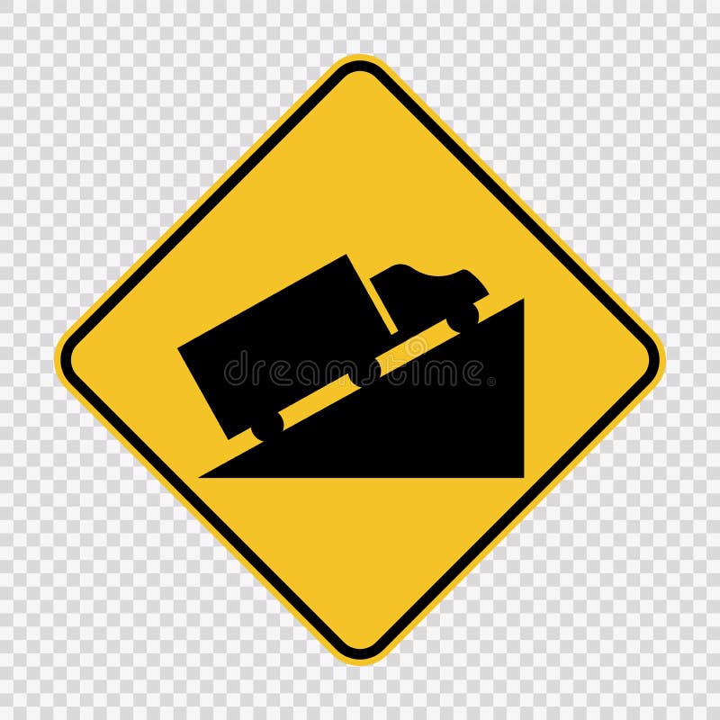 Sinal De Ascensão Íngreme Em Fundo Transparente Ilustração do Vetor ...