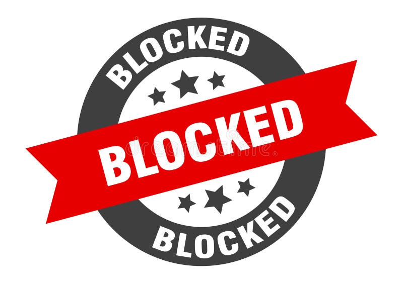 Sinal Bloqueado Adesivo Circular Bloqueado Bloqueado Ilustração do ...