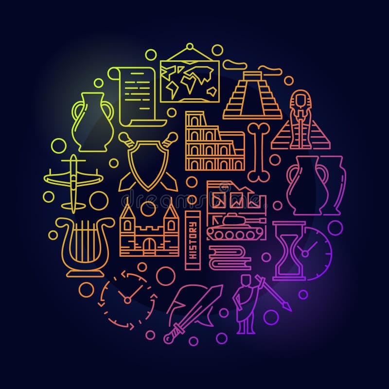 Símbolo Redondo Verde Da História Ilustração do Vetor - Ilustração de ...