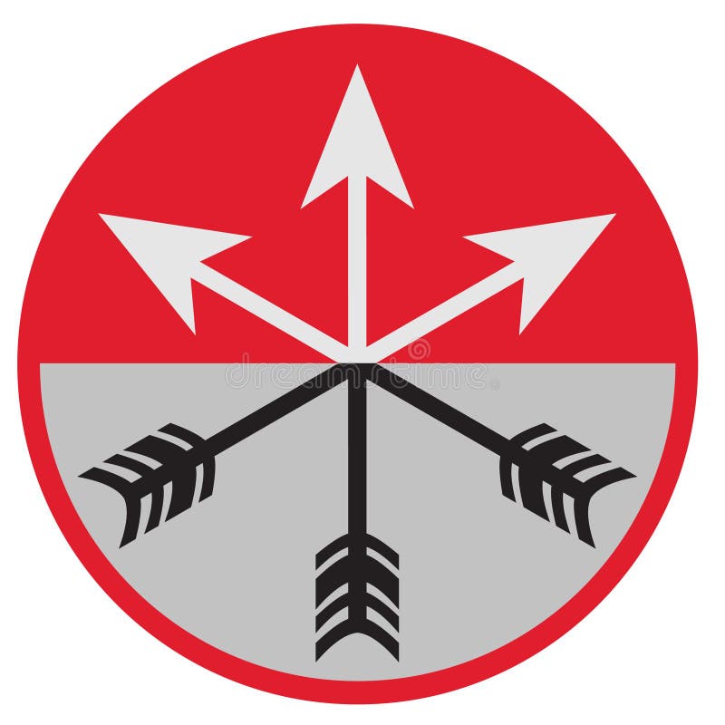 Sinal com 3 setas ilustração do vetor. Ilustração de preto - 21725074