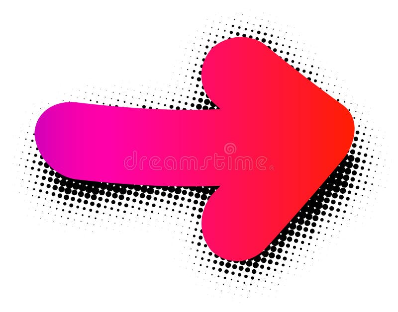 Sinal Cor-de-rosa Da Seta No Fundo Branco Ilustração do Vetor ...