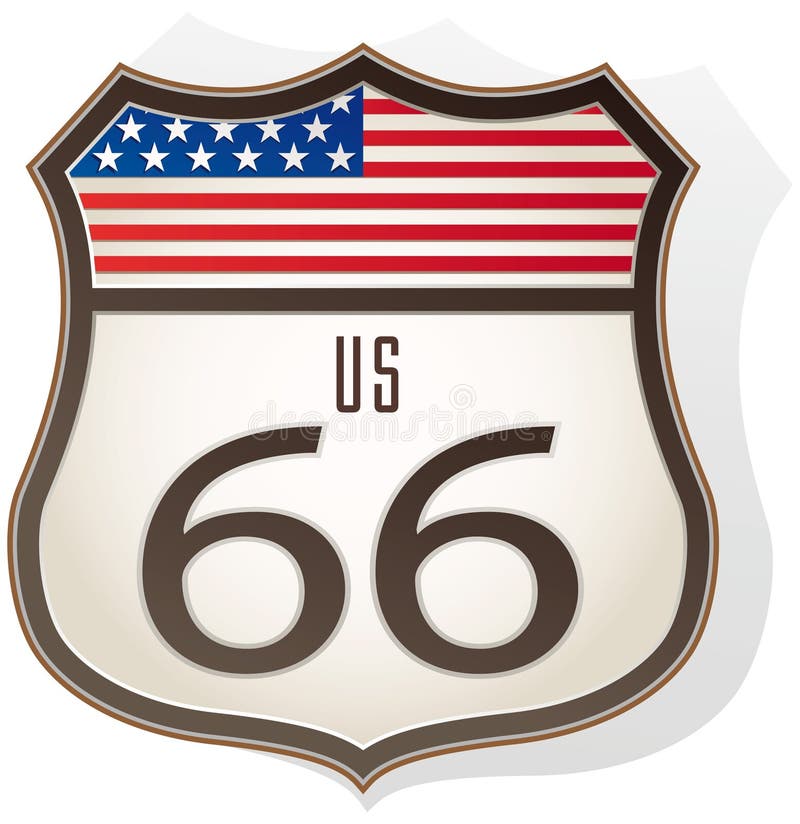Logotipo da rota 66 ilustração do vetor. Ilustração de autoestrada ...