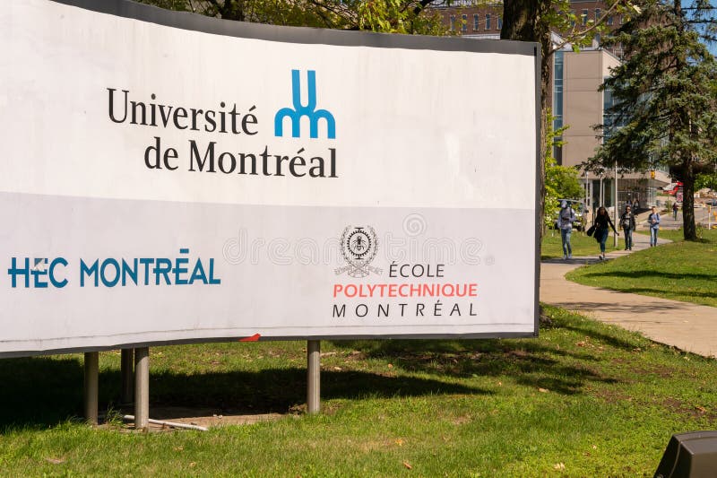 Sinal Da Universidade De Montreal UDEM Foto de Stock Editorial - Imagem ...