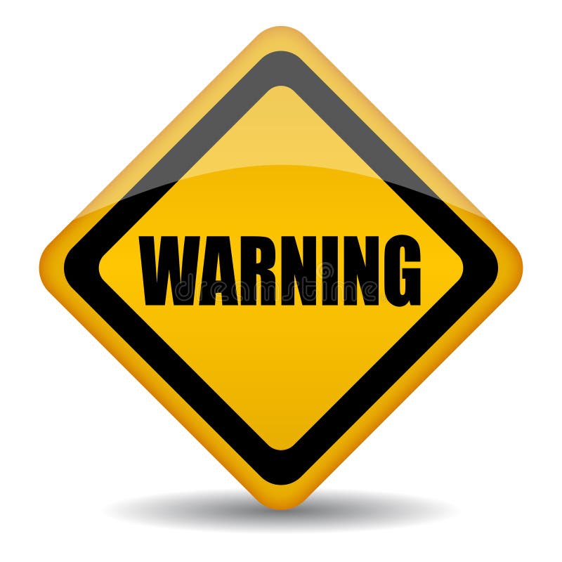 Sinal de aviso ilustração do vetor. Ilustração de placa - 23124957