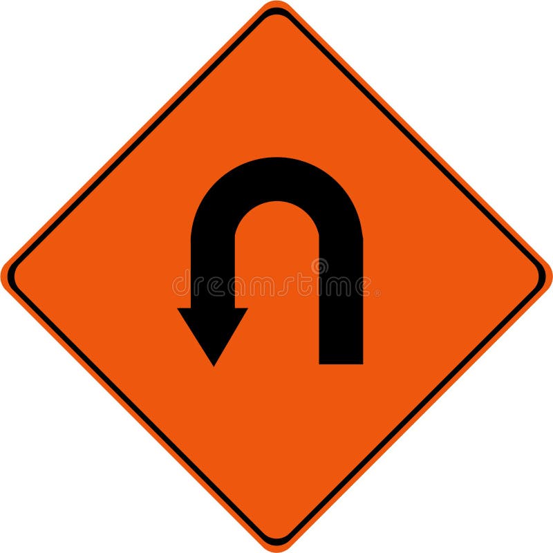 Sinal De Aviso Com Reversão Ilustração Stock - Ilustração de around ...