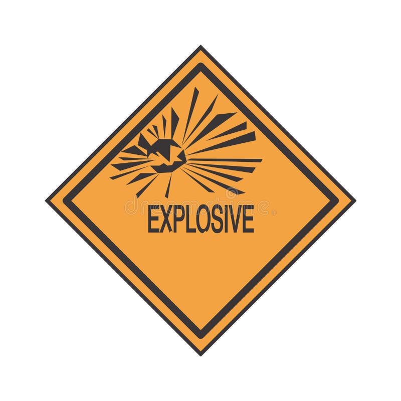 Sinal de aviso explosivo ilustração stock. Ilustração de bomba - 252555100