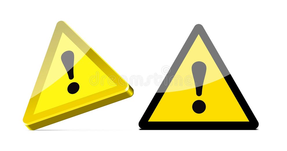 Warning Triangular Vector Symbol Stickers Ilustrações, Vetores E ...