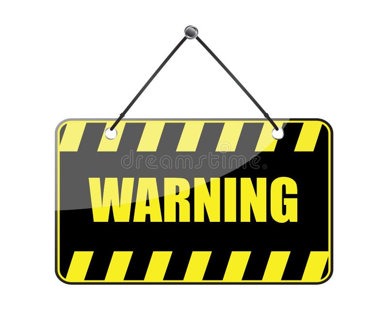 Sinal de aviso (vetor) ilustração do vetor. Ilustração de branco - 12488230