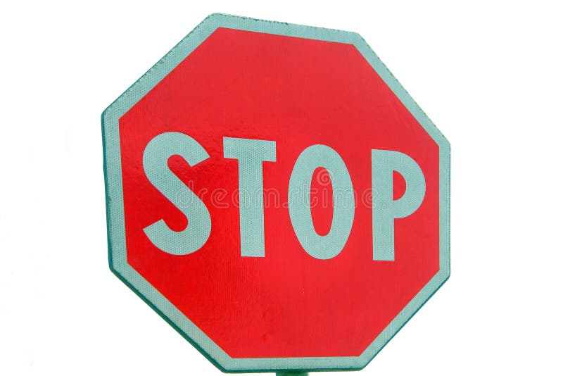 Sinal De Paragem Na Estrada Com Fundo Branco Foto de Stock - Imagem de ...