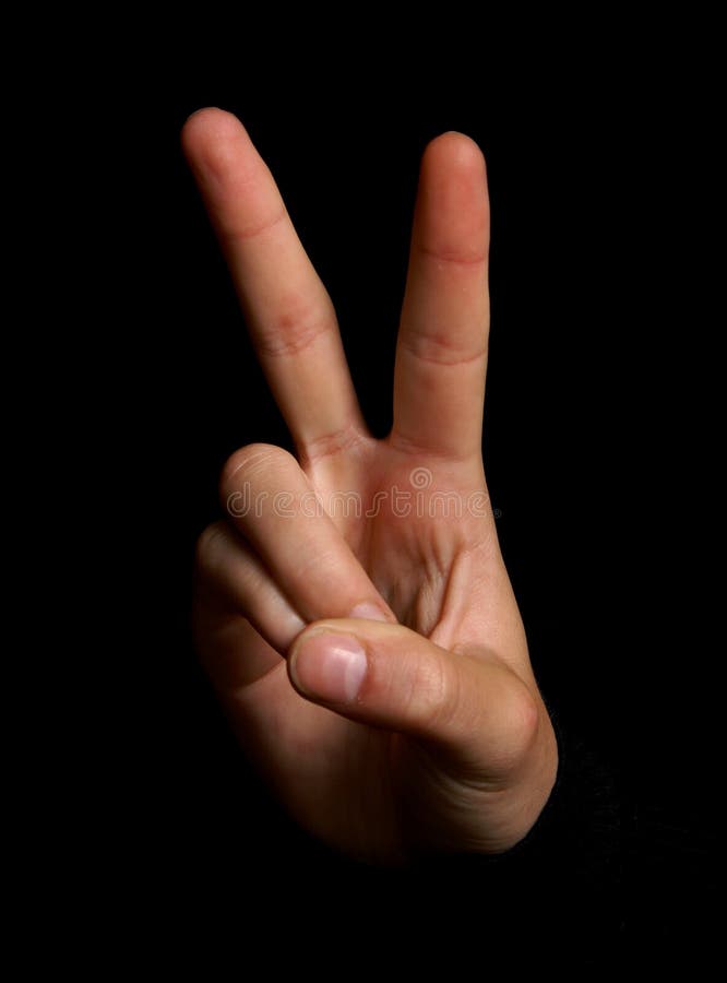 Sinal de paz foto de stock. Imagem de preto, sinal, branco - 6960400
