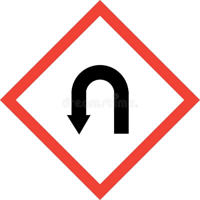 Sinal De Perigo Com Reversão Ilustração Stock - Ilustração de reservado ...