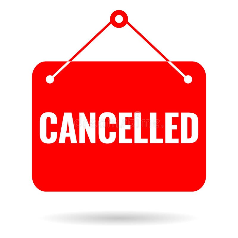 Sinal de vetor cancelado ilustração do vetor. Ilustração de falha ...