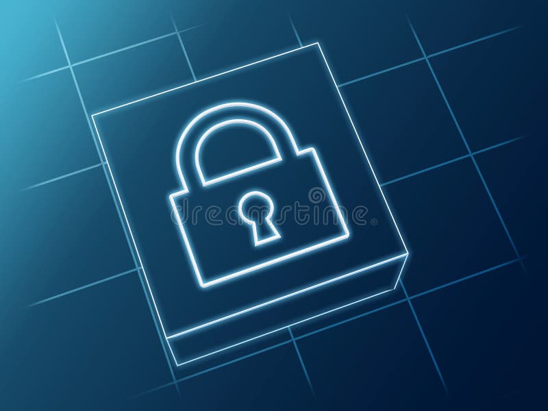 Sinal do cadeado ilustração stock. Ilustração de dispositivo - 25641267