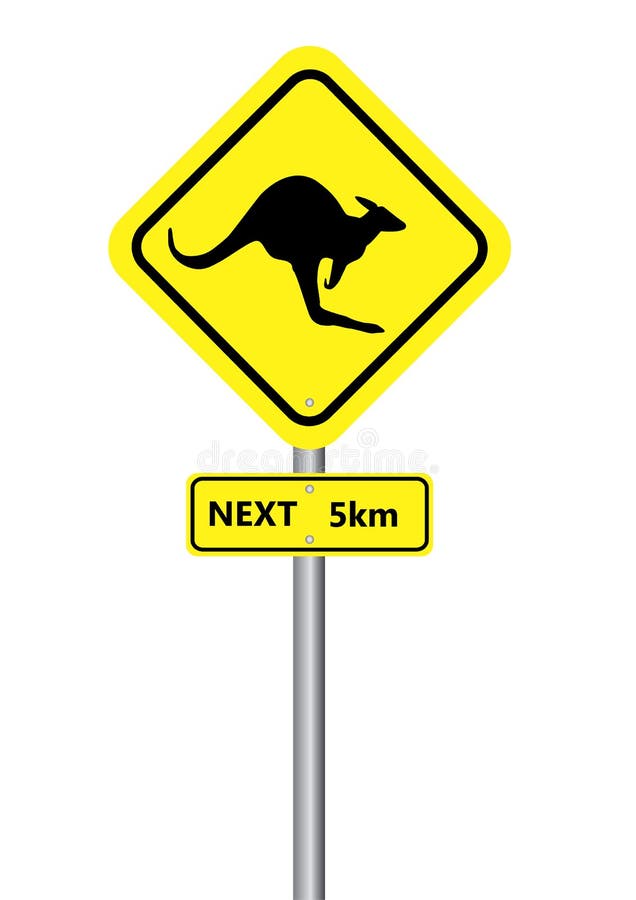 Sinal do canguru ilustração do vetor. Ilustração de aussie - 39909738