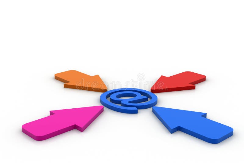 Sinal do email com seta ilustração stock. Ilustração de comércio - 70694101