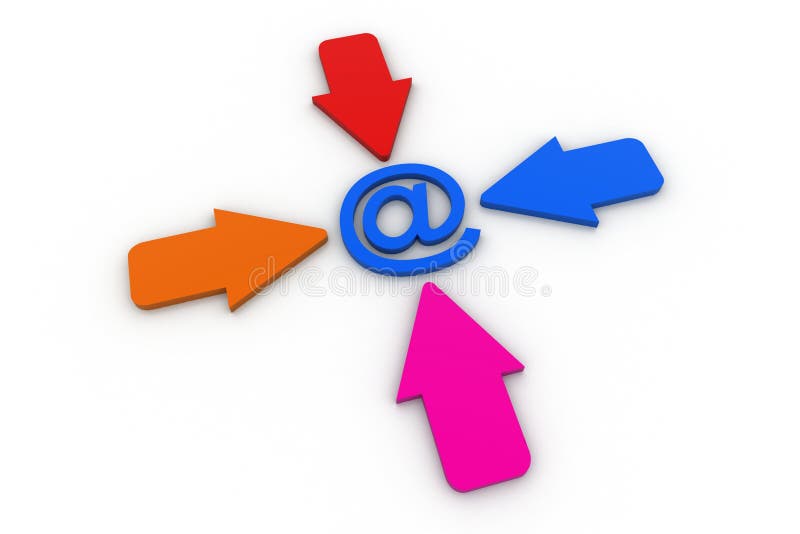 Sinal do email com seta ilustração stock. Ilustração de correio - 70694136