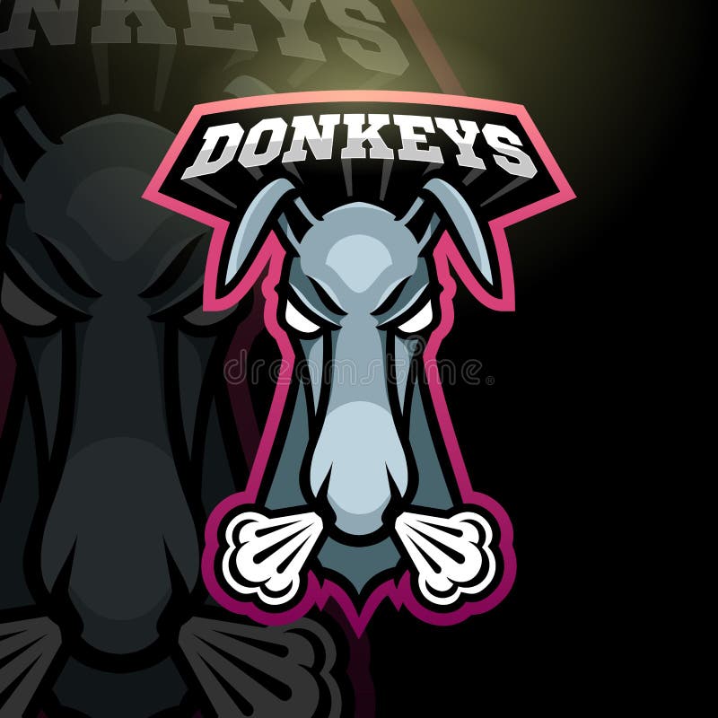 Sinal do esporte do asno ilustração do vetor. Ilustração de fazenda ...