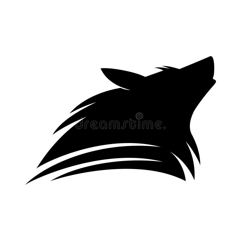 Sinal do lobo do urro ilustração do vetor. Ilustração de wildlife ...