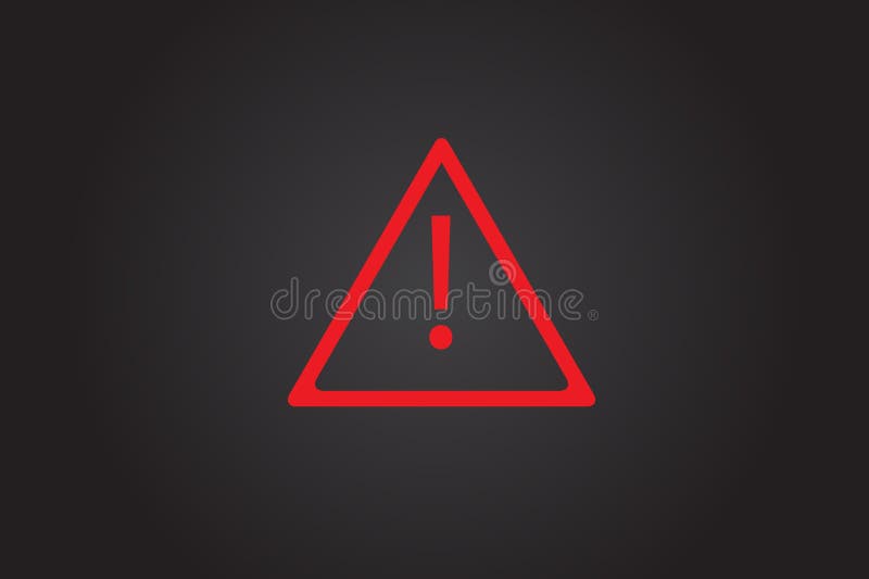 Sinal Do Painel Do Triângulo Do Carro Ilustração Stock - Ilustração de ...