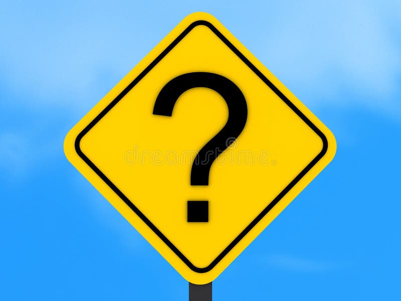 Sinal Do Ponto De Interrogação Ilustração Stock - Ilustração de preto ...