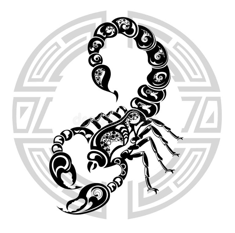 Sinal Do Zodíaco Do Scorpio Ilustração do Vetor - Ilustração de ...