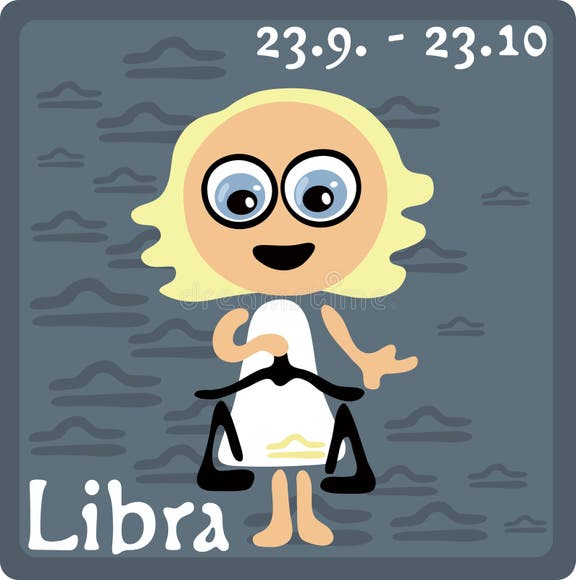 Sinal do zodíaco - Libra ilustração do vetor. Ilustração de planeta ...