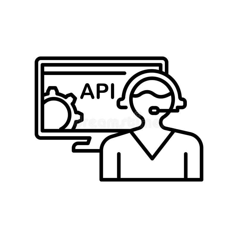 Sinal E Símbolo Do Vetor Do ícone Do Api Isolados No Fundo Branco ...