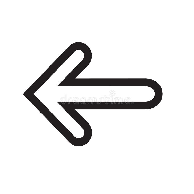 Ícone Do Vetor Da Seta Esquerda Isolado No Fundo Transparente, Projeto ...