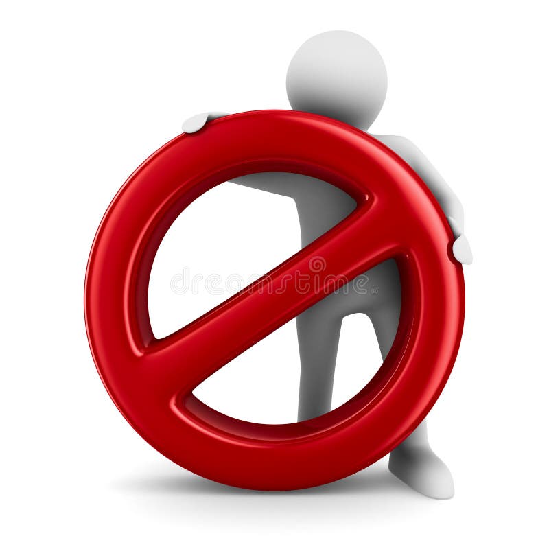 Sinal Proibido No Fundo Branco Fotos de Stock - Imagem: 32078493