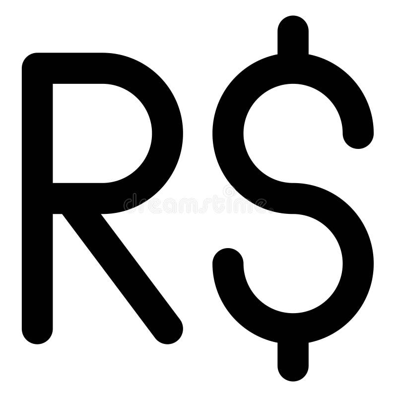 ícone Real Do Símbolo De Moeda De Brasil Ilustração Stock - Ilustração ...