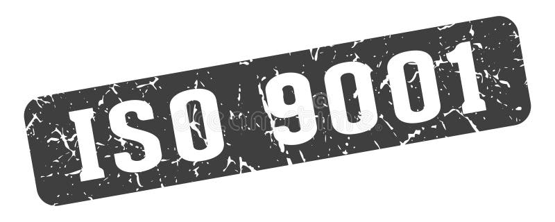 Sinal Retangular Iso 9001. Carimbo Iso 9001 Ilustração do Vetor ...
