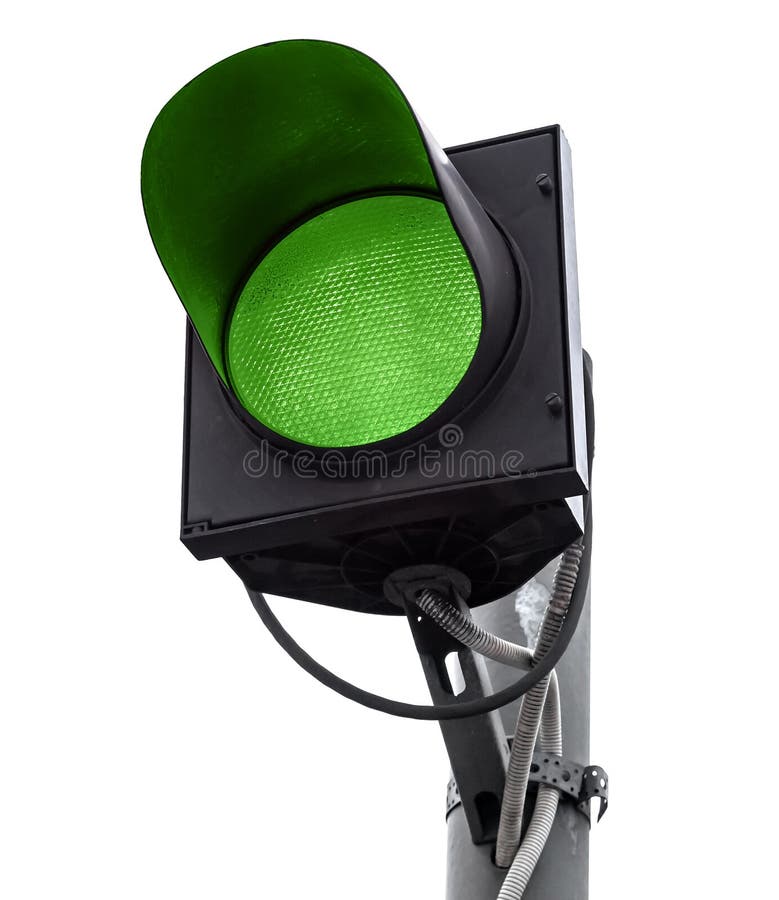 Sinal verde isolado imagem de stock. Imagem de seguro - 28058141