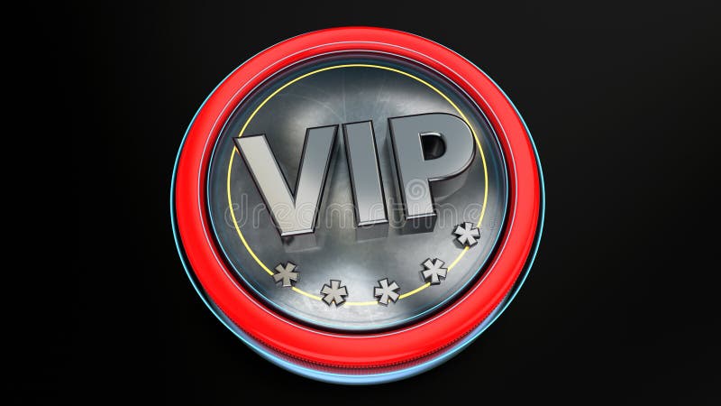 Sinal vip vermelho. ilustração stock. Ilustração de brilho - 254566607