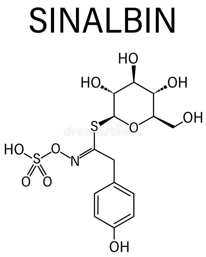 Sinalbin Molecule. Skeletal Formula. Stock Vector - Illustration of ...