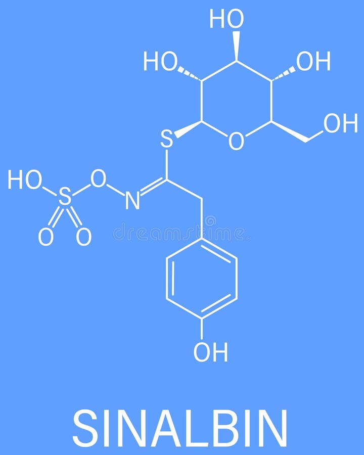 Sinalbin Molecule. Skeletal Formula. Stock Vector - Illustration of ...