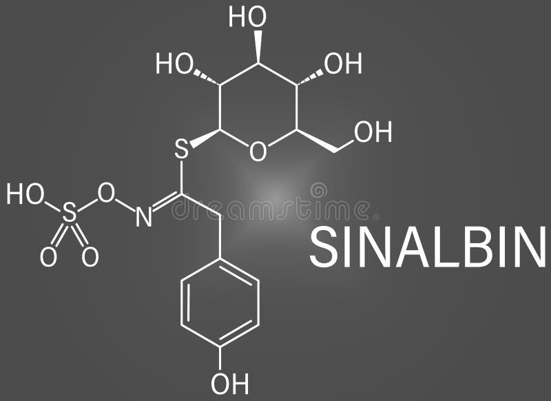 Sinalbin Molecule. Skeletal Formula. Stock Vector - Illustration of ...