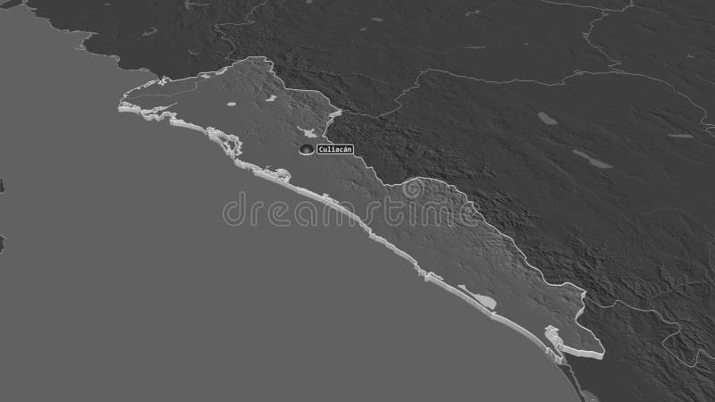 Sinaloa, Mexico - Extruded with Capital. Bilevel Stock Illustration ...