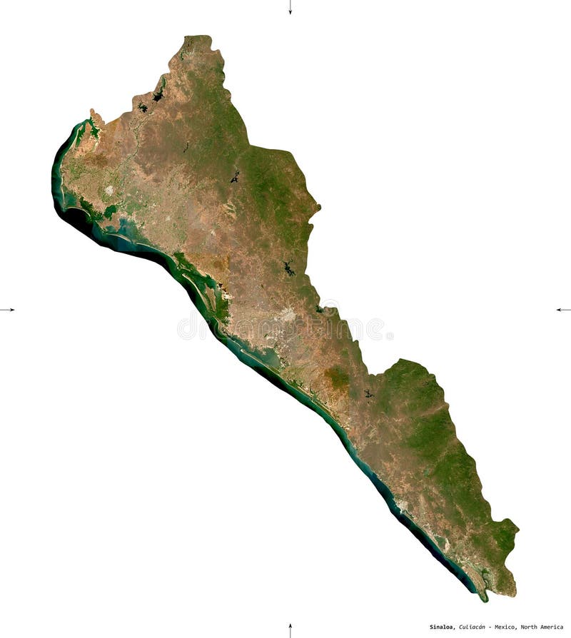 Sinaloa, Mexico - White Solid. Sentinel-2 Satellite Stock Image - Image ...