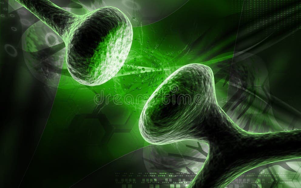 Sinapse ilustração stock. Ilustração de transmissor, serotonina - 44656827